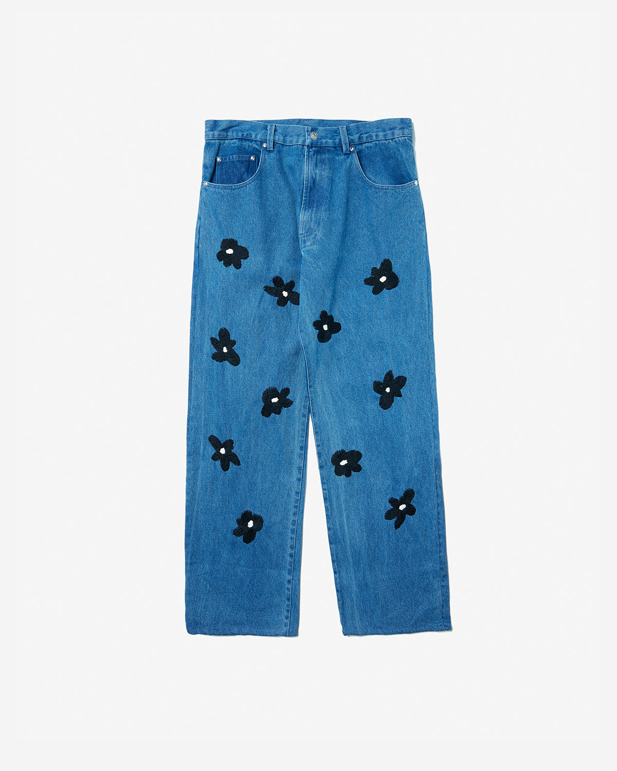 Floral Hand Embroidery Pants - Indigo – onionbkk.com / Onion