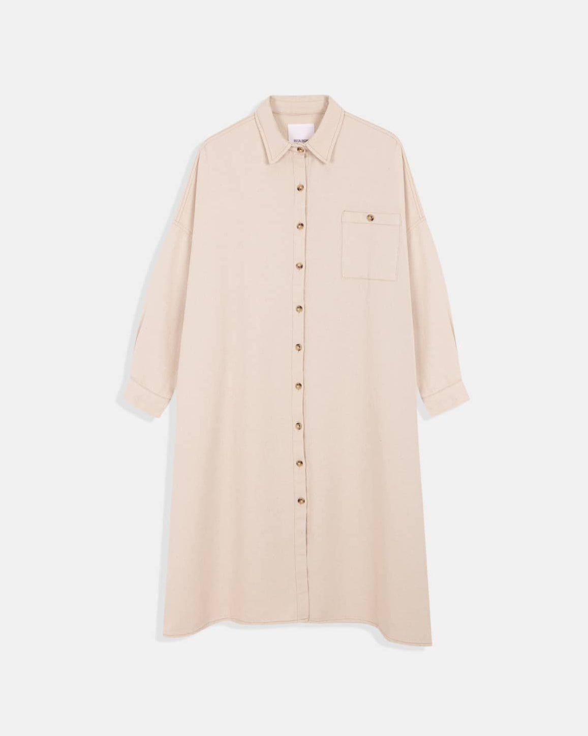 Pica - Oversize Cotton Shirt Dress - Natural – onionbkk.com / Onion