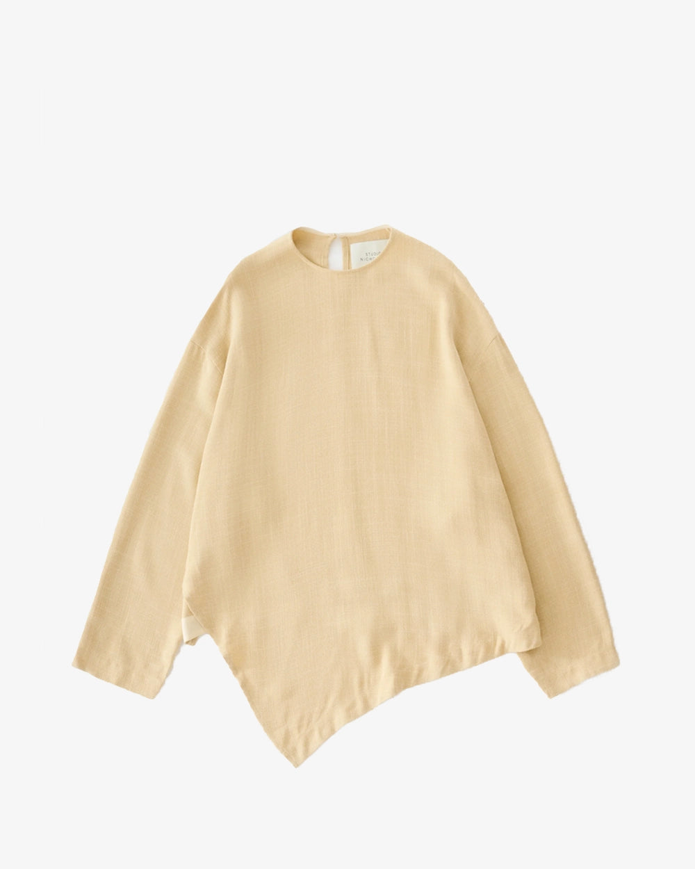 Bute - Assymetric Hem Top With Detachable Scarf - Straw – onionbkk.com ...